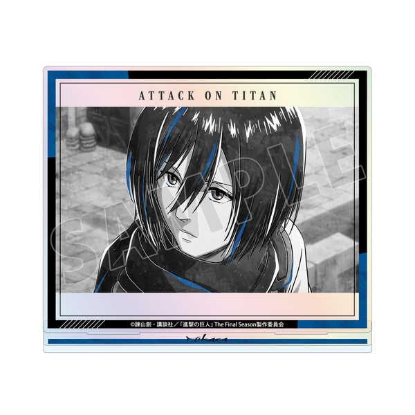 【発売日：2026年08月31日】メール便配送商品 「進撃の巨人」より、Ani-Art BLACK LABEL オーロラアクリルスタンドの登場です。ミカサのイラストを新たなタッチで魅力的に表現し、アクリルスタンドに仕上げました。光の加減によ...
