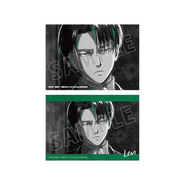 【発売日：2026年08月31日】メール便配送商品 「進撃の巨人」より、Ani-Art BLACK LABEL ブロマイド2枚セットの登場です。リヴァイを新たなタッチで魅力的に表現し、ブロマイド2枚セットに仕上げました。フルカラー印刷のL判...