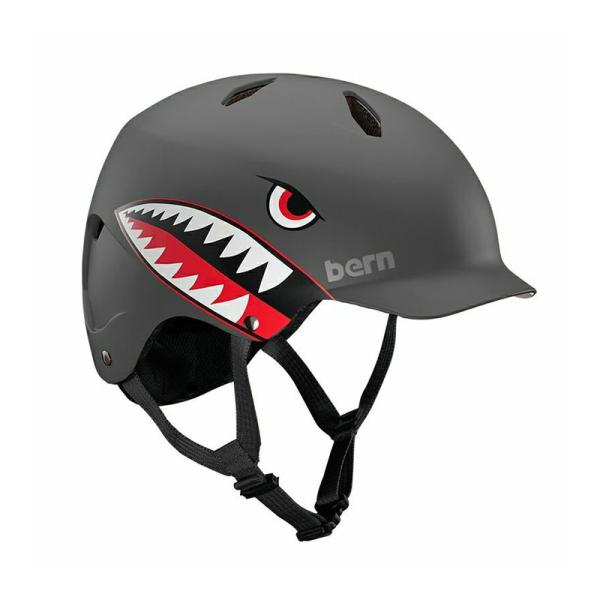 bern バーン BANDITO バンディート 子供用 ジュニア ヘルメット BEBB03E Satin Grey Flying Tigerジュニアユニセックスモデル (推奨年齢3歳-児童)