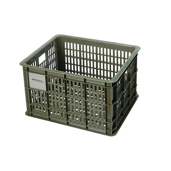 BASIL バジル CRATE M クレート Mサイズ バスケット モスグリーンリサイクル樹脂製の丈夫なクレート