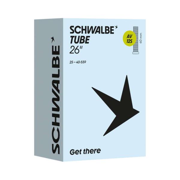 SCHWALBE シュワルベ チューブ AV12S 26x1.00-1.50 (25/28/32/35/37/40-559) 米式40mmシュワルベ ブチルチューブ