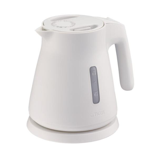 送料無料 タイガー ケトル ポット 湯沸かし 電気ケトル 0.8L ホワイト PCS-A080 W タイガー魔法瓶 コンパクト設計