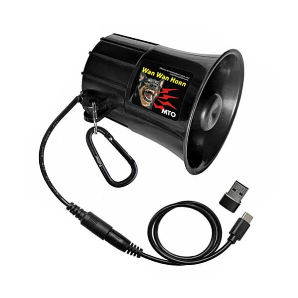 送料無料 防犯対策 防犯 防犯ホーン 防犯センサー センサーホーン 犬の鳴き声 犬の声 熊忌避 わんわんホーン 熊よけホーン カラビナ付き 電池ボックス無し EDBL-HO EIGER（アイガーツール） モバイルバッテリー給電タイプ 熊対策...