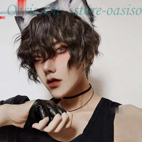 ウィッグ メンズ 短髪 巻き毛 パーマ かつら 超自然 ブラック ゴールド フルウィッグ ウィッグ 可愛い ショート 耐熱ウィッグ 小顔効果抜群 コスチュームウィッグ メンズ 短髪 巻き毛 パーマ かつら 超自然 ブラック ゴールド フルウ...