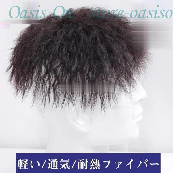 【品名】：メンズウィッグ【カラー 】：全2色【サイズ】：F【素材】：耐熱性ファイバー【産地】：中国検索ワード：ウィッグ ロング ショート　フルウィッグ 部分ウィッグ　つけ毛　グラデーション ウイッグ カール ウェーブ 自然 セミロングウィッ...