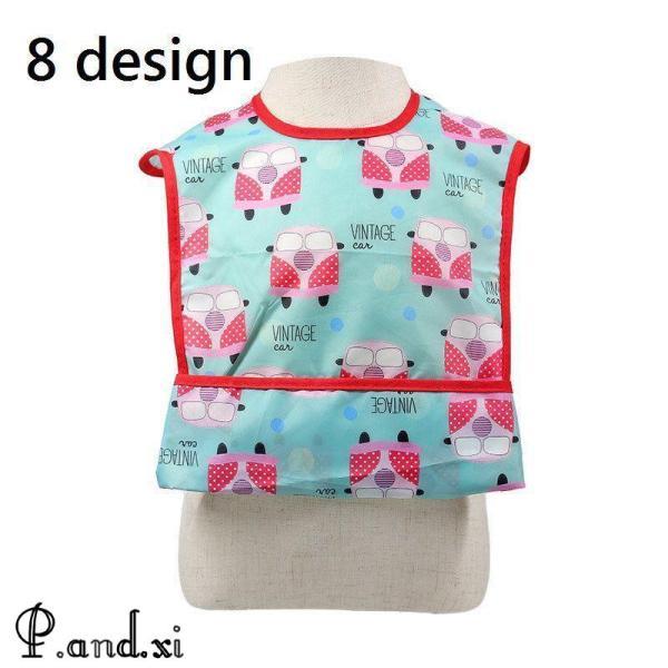 小さいお子様のお食事に便利で可愛いアイテムです。ポケットが食べこぼしをキャッチし、防水加工で汚れもサッとふきとれます。【サイズについて】画像をご参照ください。【素材について】ポリエステル