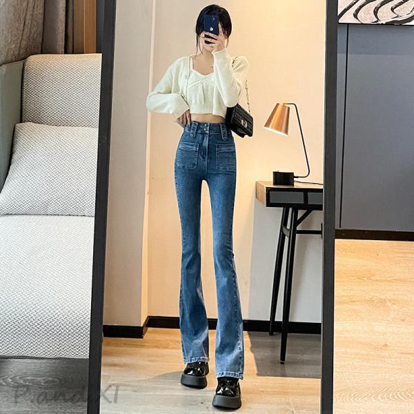 Item Detail■ 品質／綿● ボタン?ファスナーあり【きゅっと引き締め”ハイウエスト”】足元までキレイに伸びる美しいシルエットが魅力のデニム【360度スッキリ!すらり美脚女子】前?横?後どこから見ても美しいシルエットをキープ！キュッ...