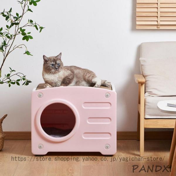 A:猫爪研ぎ付き、  B：猫爪研ぎ+コットンマット  C：猫爪研ぎ+涼しいマットサイズ：56*41.7*46.2CMキーワードは検索機能であり、記述機能ではありません。ペットハウス 猫ハウス キャットハウス 毛布付き 耐重 通気性 防寒 雨...