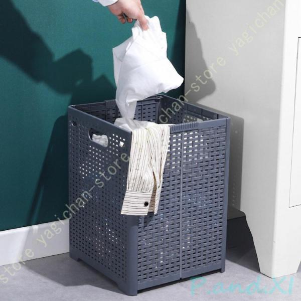 家庭用ランドリーバスケット中空の汚れた衣類バスケット家庭用収納バスケット。この収納バスケットを使用して、汚れた衣服、その他のアイテムを保管できます。長期間使用できます。    あなたとあなたの家族の衣類を簡単に収納できる大容量で、利便性をも...