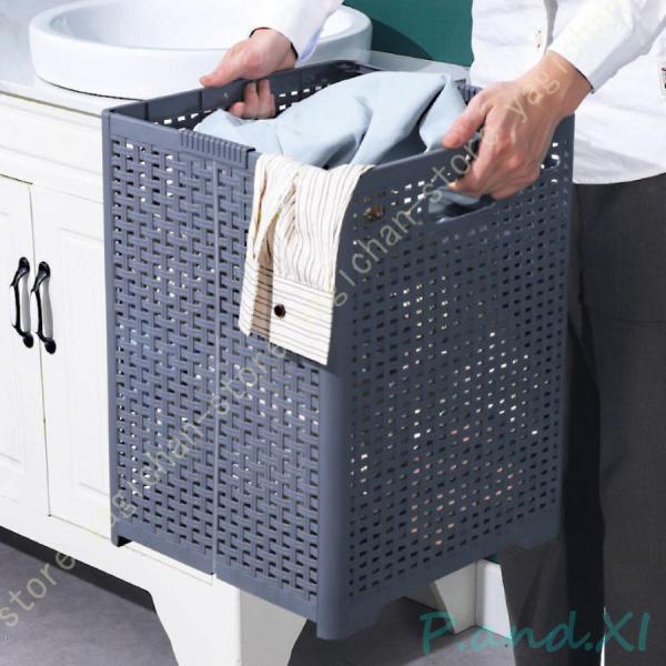 家庭用ランドリーバスケット中空の汚れた衣類バスケット家庭用収納バスケット。この収納バスケットを使用して、汚れた衣服、その他のアイテムを保管できます。長期間使用できます。    あなたとあなたの家族の衣類を簡単に収納できる大容量で、利便性をも...
