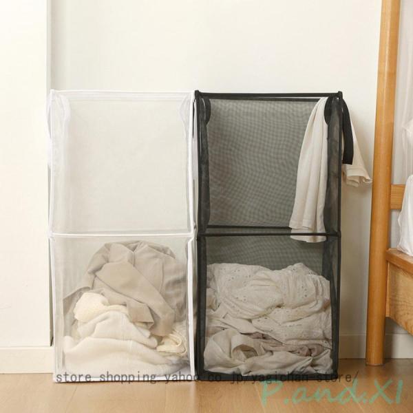 メッシュ式で通気性を持って、汚れた衣類をいれてもカビや雑菌が繁殖しにくくて、水で濡れてもすぐに乾きます。また、洗濯かごは折り畳み式で、開ける瞬間、サッと組み立て完了、簡単に利用できます。使わない時、折り畳んでコンパクト収納でき、スペースを取...