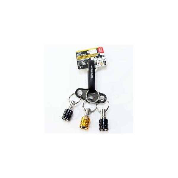 ベストツール BESTTOOL ドライバービット ソケットビット 3PCビットホルダー 3穴プレート・オーバルカラビナ付 イエロー BTH-3YBL