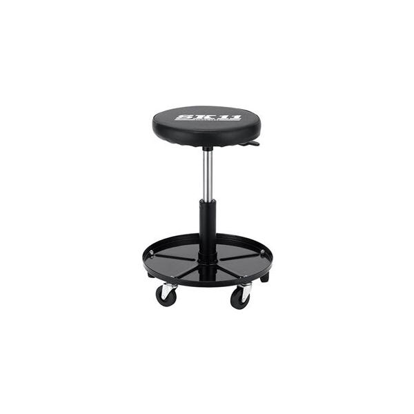 送料無料 椅子 作業台 自動車作業 自動車整備 SK11 丸椅子 昇降式ローラーシート SRS-103B 藤原産業