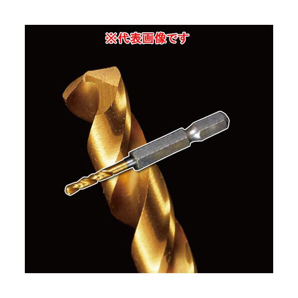 神王工業 建築 作業用品 工具 インパクトドライバー 電気ドリル 電動ドライバー 先端工具 ビット チタンコーティング 六角軸ステンレスドリル ショート 3.8mm TCHS038 神王工業【メール便可】