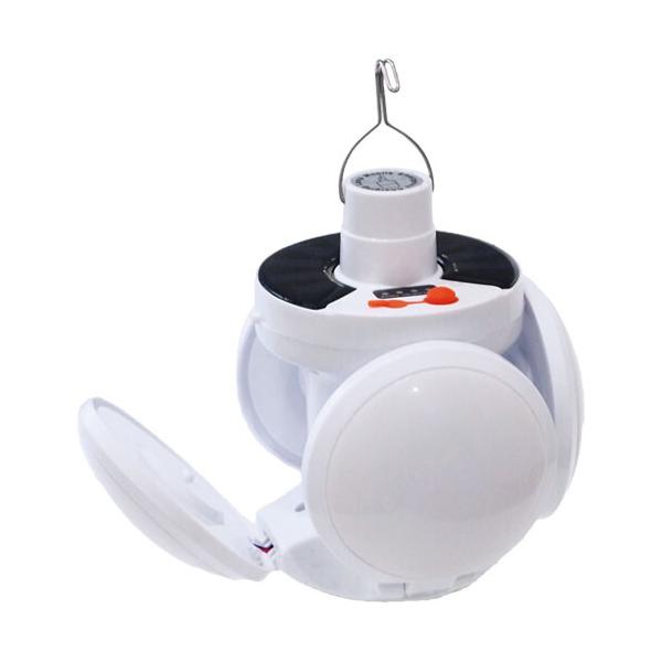 EDITION LED ソーラー ライト 太陽光 ソーラー充電 USB充電 災害 ベランダ 車庫 駐車場 アウトドア キャンプ ランタン 折りたたみ LED シーリングライト EDN-347 400lm ソーラー/USB 2WAY充電