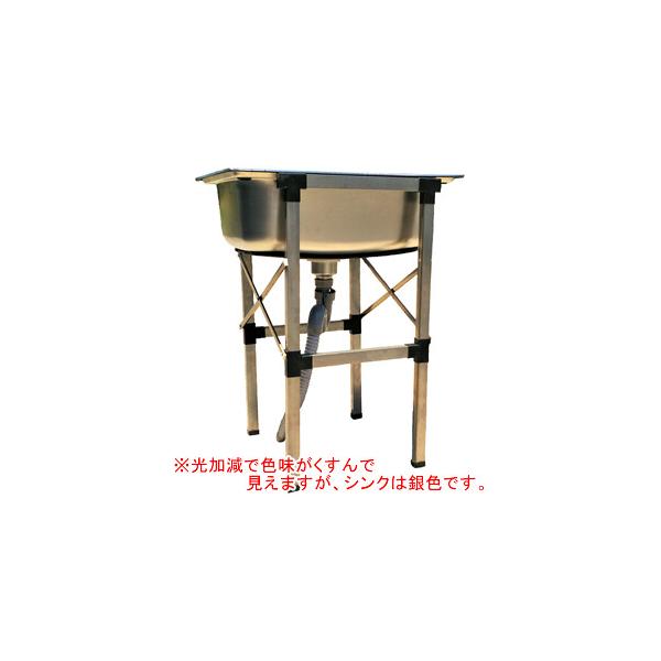 送料無料 メタルテック 流し台 ステンレス簡易シンク6045 足付 メタルテック SUS201