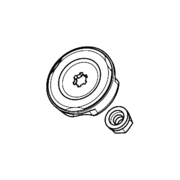 マキタ makita 草刈機  純正 部品 刃押金具 左ネジ 締付け 締め付け ナット 一体型安定板(刃押え金具)+左ネジナットセットA 刈払機 MEM427/MEM427L/MEM427R/MEM427RN/MEM427RNT/MEM42...