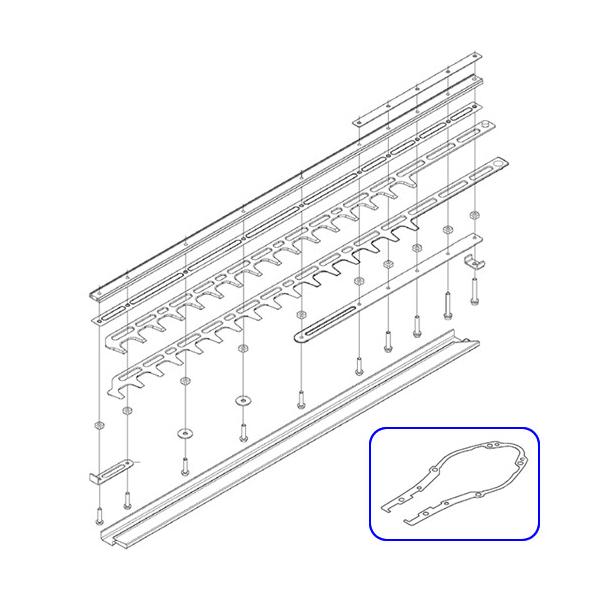 送料無料 ゼノア Zenoah 純正部品 ヘッジトリマー用 生垣バリカン用 消耗部品 ブレードセットS ヘッジトリマ HT220-75H用 Zenoah(ゼノア)