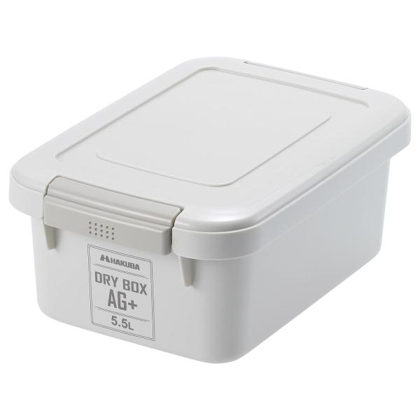 ハクバ HAKUBA 防湿保管ケース ドライボックス AG+(エージープラス)5.5L 銀イオン抗菌仕様 日本製 ウォームグレー KMC-89AG55WG スタッキング可能 乾燥剤付属 ・【外寸法】約W330×H135×D220mm 【内寸...