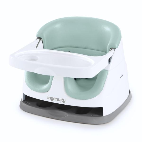 インジェニュイティ(Ingenuity) Baby Base ベビーベース ミストグリーン (16728) ・[本体サイズ] 寸法/W40×38×29cm 赤ちゃんの成長に合わせて床に置いても大人用の椅子に取り付けても使える、万能なブースタ...