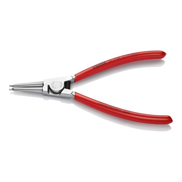クニペックス KNIPEX 軸用スナップリングプライヤー 19-60mm 4613A2 ・先端チップ径(φmm):1.8・全長(mm):180・対応シャフト径(φmm):19-60・質量(g):133