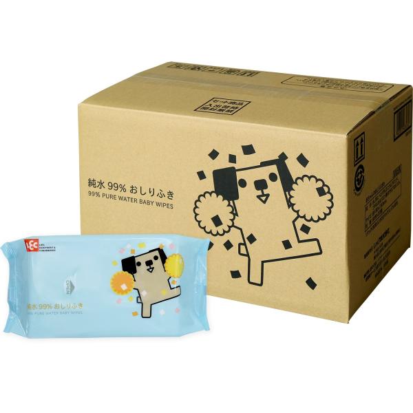 【Amazon.co.jp限定】 純水99% おしりふき 「ポチ」 80枚入×20個 (1600枚) ・ブラント名: レック(ポチデザイン)・メーカー名: レック・内容量:80枚×20個(1600枚)・原産国:日本・商品サイズ (幅×奥行×...