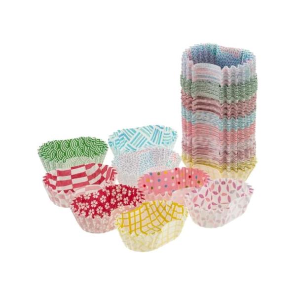 アルテム おかずカップ お弁当カップ 小判型 和風柄 合計240枚 8柄×10枚 3個セット 電子レンジ対応 日本製 ・本体サイズ(1枚あたり)：縦6.8×横4×高さ2.6cm　入数：80枚(8柄×10枚)×3個セット・生産国：日本・素材：...