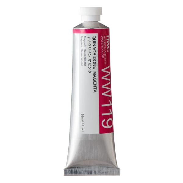 ホルベイン 透明水彩絵具 WW119 60ml キナクリドンマゼンタ 13119 ・パッケージ重量: 0.1 kg・容量: 60ml・梱包サイズ:14 x 4 x 4 cm・色:キナクリドンマゼンタ