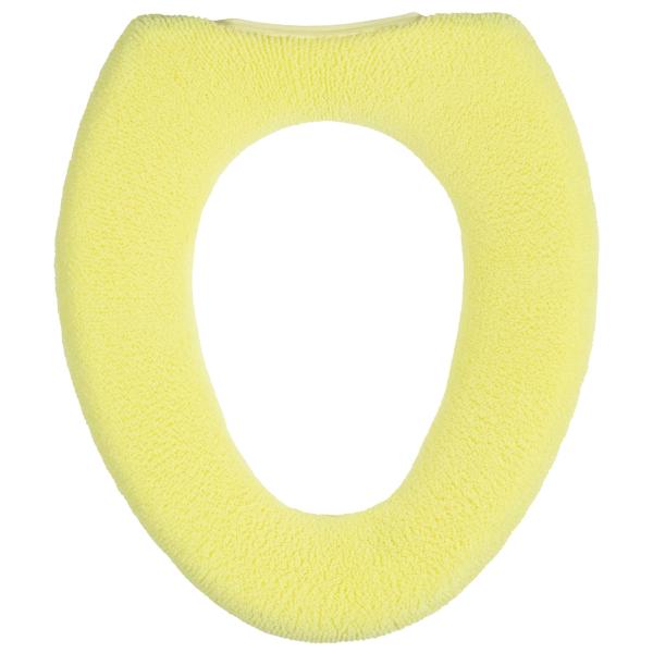 カキウチ 便座カバー O型 イエロー 洗濯機で丸洗い可能 かぶせて留めるだけ かんたんセット SELECT JUST FIT ・かぶせて留めるだけ！かんたんセット！・カラー：イエロー・トイレ便座カバー　O型・洗濯機で丸洗い可能！・素材：アク...