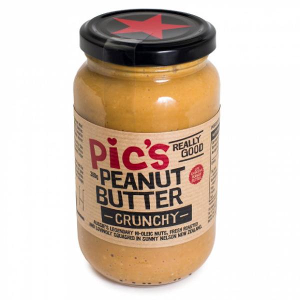 【Pic’s Peanut Butter】ピックスピーナッツバター (あらびきクランチ-Crunchy-, 380g) ・ニュージーランドにてトップシェアを誇るピーナッツバター・乳化剤，安定剤等の添加物を使用しないためピーナッツ油分が分離し...