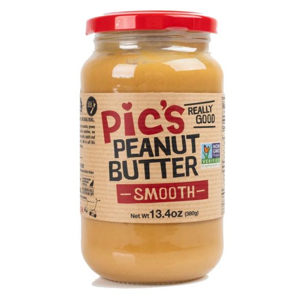 【Pic's Peanut Butter】ピックスピーナッツバター (なめらかスムース-Smooth-, 380g) ・ニュージーランドにてトップシェアを誇るピーナッツバター・乳化剤，安定剤等の添加物を使用しないためピーナッツ油分が分離しま...