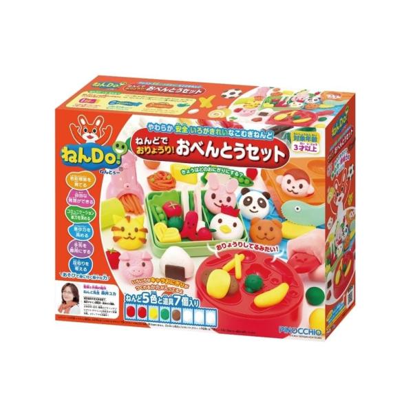 アガツマ(AGATSUMA)　ねんDo! ねんどでおりょうり! おべんとうセット【小麦ねんど】 ・できあがったおにぎりやおかずは、おべんとう箱に詰めてごっこ遊びも楽しめます。・にょろにょろタコさんおしだしきはかわいい見た目はそのまま、力の弱...