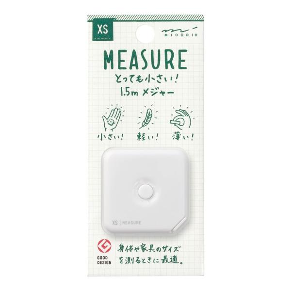 ミドリ メジャー XS メジャー 1.5m 白 35279006 ホワイト ・【サイズ】本体/H21×W66×D14.5mm、テープ幅/6mm・【素材】本体/ポリカーボネート+PP製、メジャー/PVC+グラスファイバー製・コンパクトサイズの...