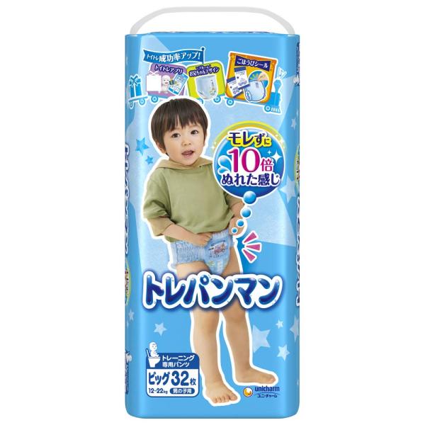 【パンツ ビッグサイズ】トレパンマン男の子 トイレトレーニング用 (12~22kg)32枚 ・サイズ:ビッグ・タイプ:パンツ・体重の目安:12~22kg・内容量:32枚・成長段階:もうすぐおむつ卒業