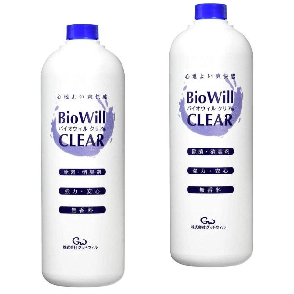 バイオウィルクリア １０００ｍｌ 詰替 ×２個セット ・シューとスプレーするだけで、 人やペットが持つ食中毒菌や空間内の浮遊菌その他の雑菌を瞬時に除菌・有効成分が細菌・ウィルスに作用して優れた効果を発揮！