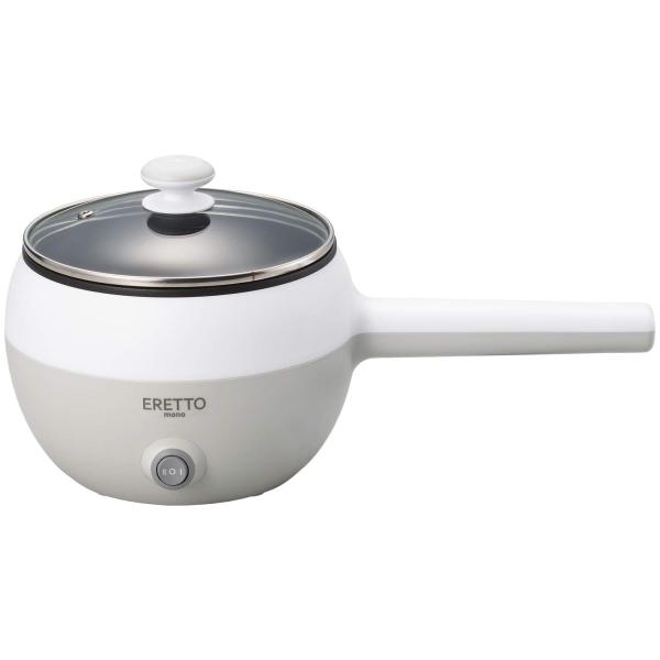 タマハシ(Tamahashi) 電気 片手鍋 16cm 保温機能付き 炒め料理可能 ゆで卵 袋麺 ラーメン 鍋 防災 ERETTO mono ET-102 ・コードの長さ:約1.1m、温度ヒューズ:170、消費電力:AC100V/100W・...