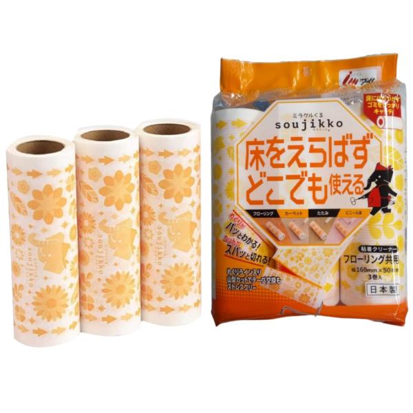 アイム 粘着クリーナー ミラクルくる マルチ そうじっこ フローリング 共用 どこでも使える強粘着 50周 3本入 ・どんな床でも使えるマルチタイプ・商品本体サイズ:直径5.5×長さ16ｃｍ・商品本体重量:117ｇ・生産国:日本・粘着剤:合...
