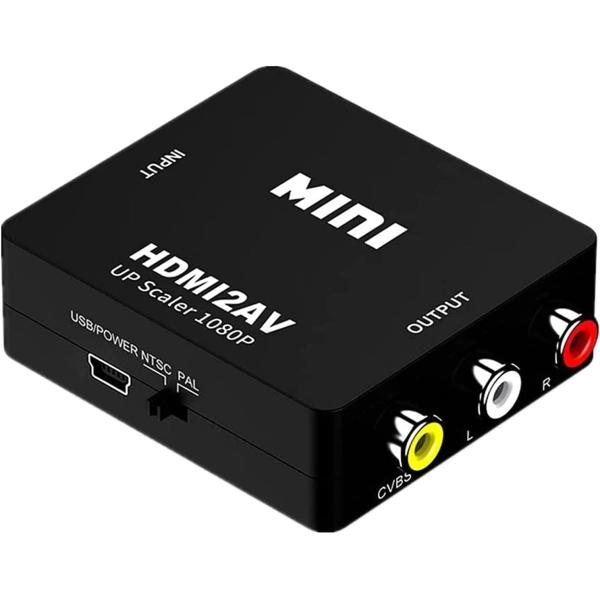 SZJUNXIAO HDMI to AV コンバーター RCA変換アダプタ 1080P対応 PAL/NTSC切り替え HDMI入力をコンポジット出力へ変換 USB給電ケーブル付き ・『 1080p/720P 60Hz対応 』HDMI to ...