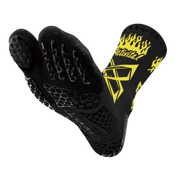 [Activital] アクティバイタル XTREME S-M 22.5-25.5cm ブラックXイエロー ・250名以上のプロスポーツ選手が愛用するサポートソックス。・【効果】特許取得の編み製法によりテーピング理論で足首をサポート。・【材...