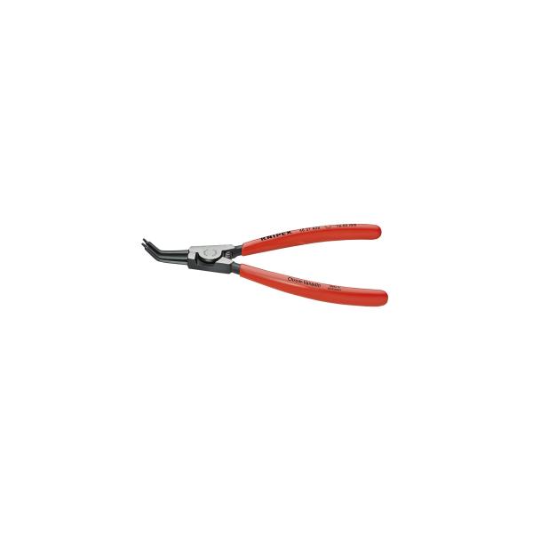 クニペックス KNIPEX 軸用リングプライヤー45゜ 3-10mm 4631A02 ・先端チップ径(φmm):0.9・先端曲がり角度():45・全長(mm):130・対応シャフト径(φmm):3-10・質量(g):83