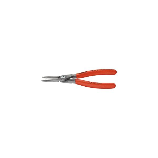 クニペックス KNIPEX 4811-J2 穴用精密スナップリングプライヤー 直(SB) ・ハンドル仕上げ:プラスチックコーティング(滑り防止仕上げ)・プライヤーボディ材質:クロムバナジウム電気鋼(油焼き入れ)・ヘッド仕上げ:グレー防錆コー...