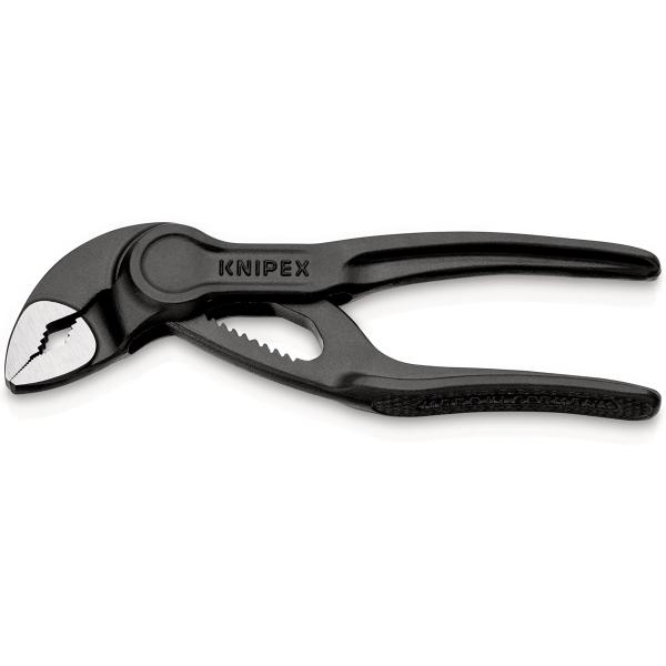 KNIPEX クニペックス Cobraコブラ ウォーターポンププライヤー 全長100mm エンボス加工ハンドル 8700-100 ・KNIPEXの“コブラ”は高性能なウォーターポンププライヤーです。、ジョイント部は横方向へのブレを防止する3...