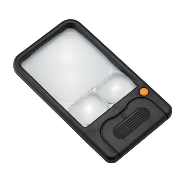新潟精機 SK カードルーペ LEDライト付 3/5/7倍 LL-357 ・LED連続点灯時間:約10時間・サイズ:レンズ/縦70×横54mm・使用電池:CR2032×2個(テスト用付属)・倍率:3、5、7倍・材質:レンズ/アクリル、本体/...
