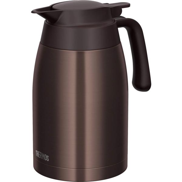サーモス ステンレスポット 1.5L ダークブラウン TTB-1500 DBW ・サイズ(約):19×12.5×22.5cm、本体重量(約):0.6kg・保温効力:72度以上(10時間)、保冷効力:10度以下(10時間)・素材・材質:内びん...
