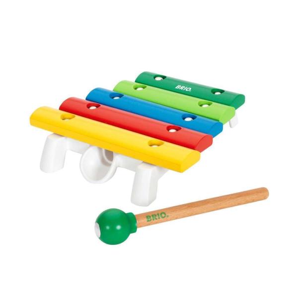 BRIO 木製レール 知育玩具 モッキン 対象年齢18ヶ月~ 30182 誕生日 クリスマス プレゼント 室内遊び 男の子 女の子 脳トレ 集中力 ・5つの音板はそれぞれ違うトーンになっています。・BRIO(ブリオ)の楽器玩具モッキン(木琴...