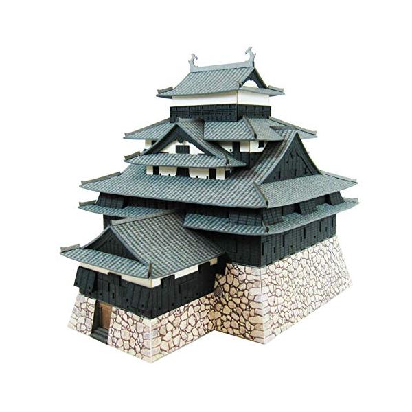 さんけい みにちゅあーとキット 名城シリーズ 1/300 国宝 松江城 ペーパークラフト MK04-06 ・組立レベル: 14時間前後・繊細にレーザーカットされた硬質紙を貼り重ねて組立てるだけで、塗装する必要もなく可愛いミニチュアが作れます。