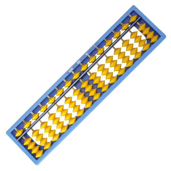サクラクレパス 雲州堂 おけいこそろばん US-15 ・【サイズ】67×260×20mm／重量140g・【材質】枠部：ABS樹脂／玉：スチロール樹脂・【特長1】玉が大きく初心者でもはじきやすい・【特長2】見やすい黄色玉、新鮮なイメージの青色...