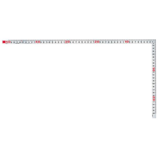 タジマ(Tajima) 等厚曲尺 50cm尺5寸 KA-MS5 ・目盛:表、センチ目1段50cm・目盛:裏、尺相当目1段尺5寸
