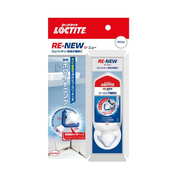 LOCTITE(ロックタイト) リ・ニュー ゴムパッキン・目地・シーリング用ホワイトニング 80ml ・キレイが長持ち：抗カビ成分配合でカビが生えにくく、カビ対策にも効果的です。・パッケージの内容：LOCTITE(ロックタイト) リ・ニュー...