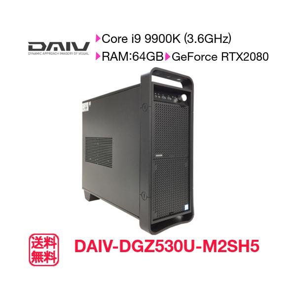 マウスコンピューターDAIV-DGZ530H2-M2SH2-KK★基本スペックCPU：Core i7-9700K 3.6GHz メモリ：64GB　ストレ−ジ：NVMe SSD1TB + HDD2TBグラフィック：NVIDIA GeForce...